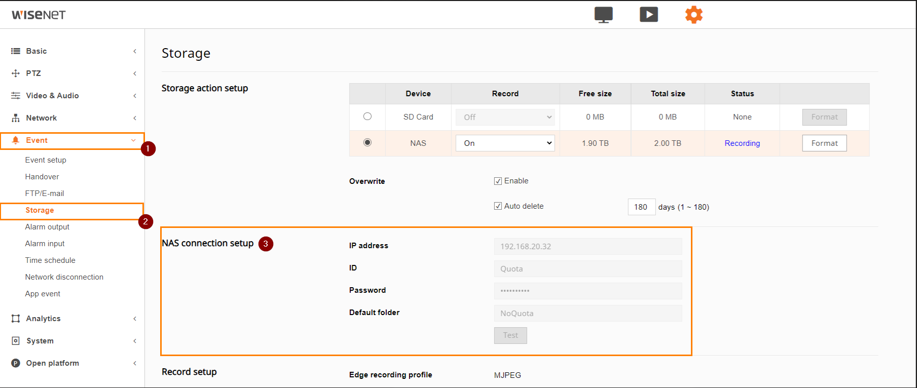 How do I record to a NAS from a Wisenet camera? – Hanwha Vision Support ...