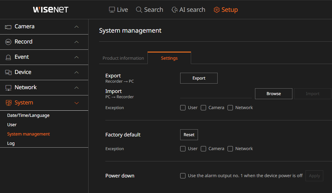How to factory reset your NVR password – Hanwha Vision Support Portal