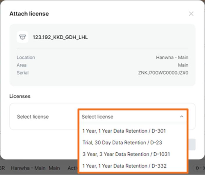 SightMind: How do I attach a license? – Hanwha Vision Support Portal