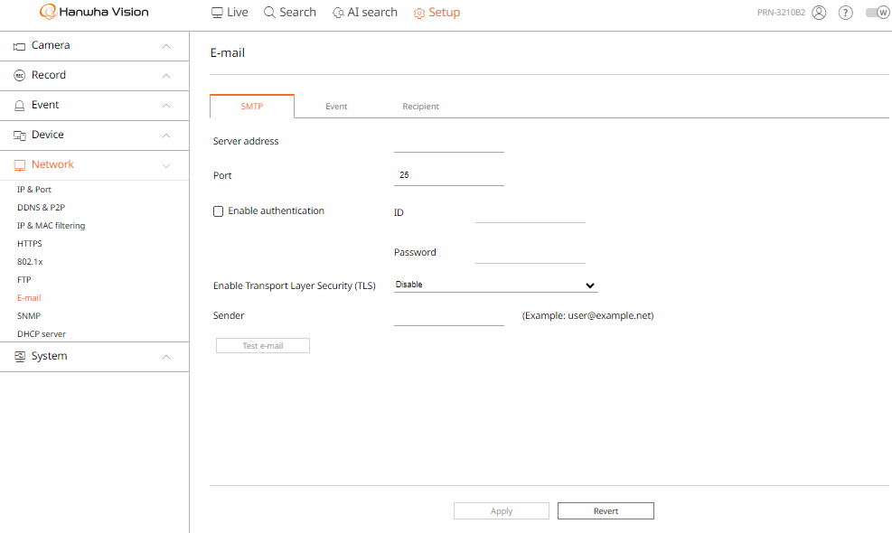 How do I setup SMTP email accounts on my NVR or camera? – Hanwha Vision ...
