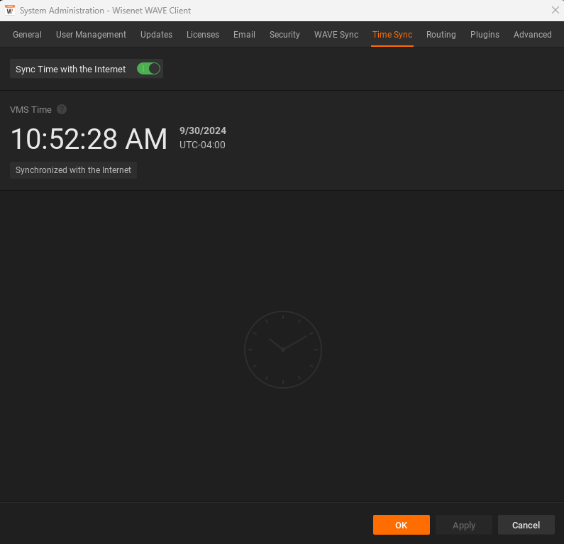 WAVE: Server Time Synchronization – Hanwha Vision Support Portal
